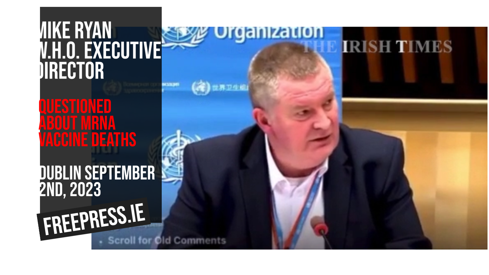 WHO Executive Director Mike Ryan Questioned About Soaring Vaccine ...